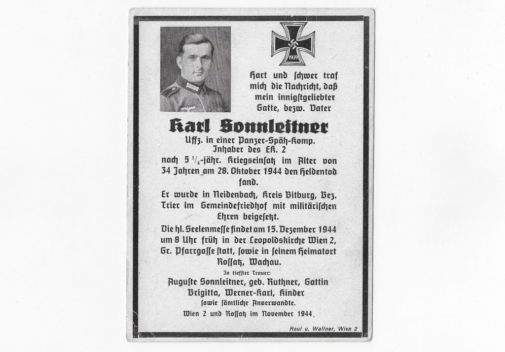 Westfront death card Panzer-Späh-Kompanie – fjm44