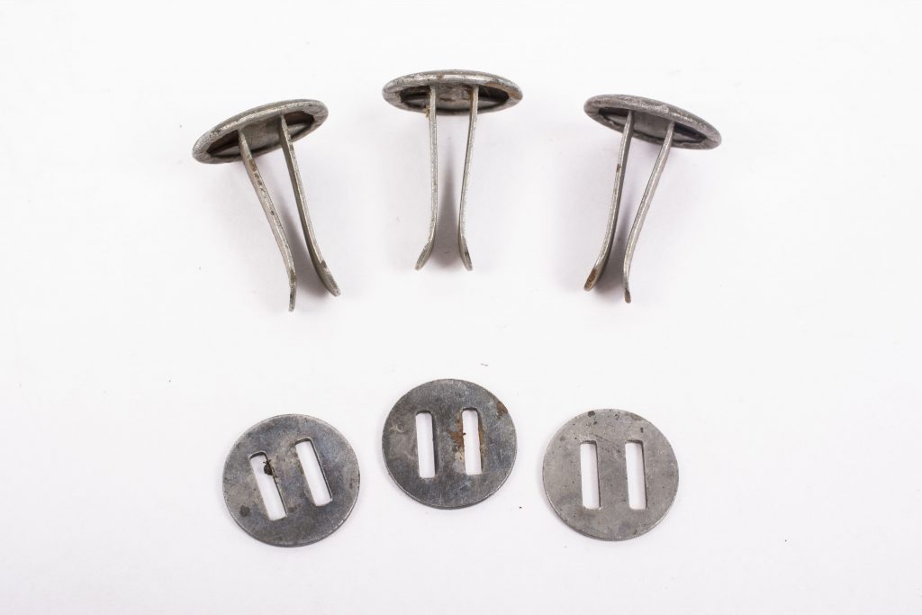 Set of three unissued helmet rivets – fjm44
