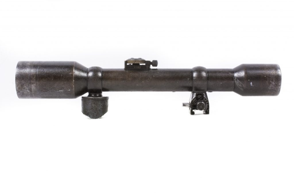 Rare issue Ajack 4×90 sniper scope with late high turret mount – fjm44