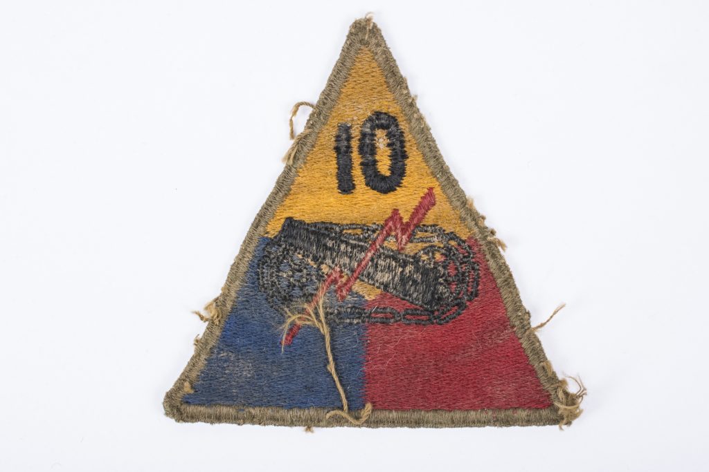 US 10th Armored division patch – Greenback – fjm44