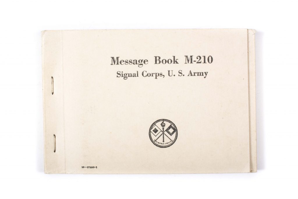 US Message Book M-210 Signal Corps, U.S. Army – fjm44