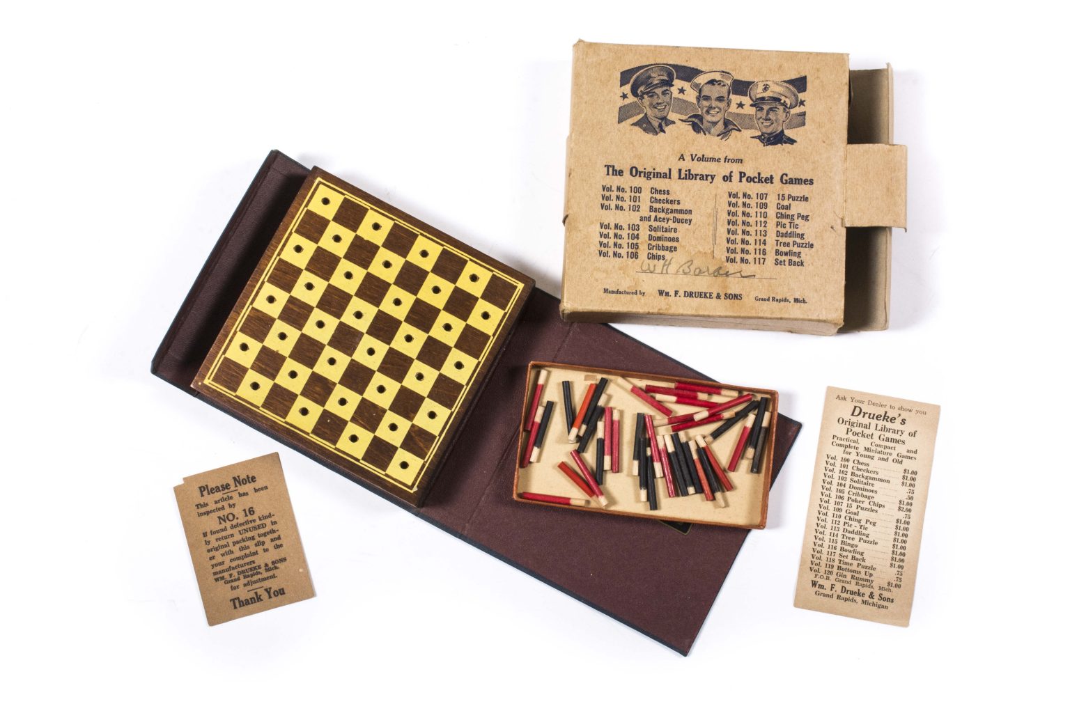 US Pocket games Checkers Wm. F. Drueke & Sons – fjm44