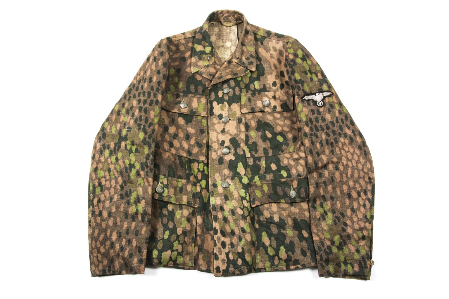 Waffen-SS dot pattern uniform in Erbsentarn camouflage marked 0/0793 ...
