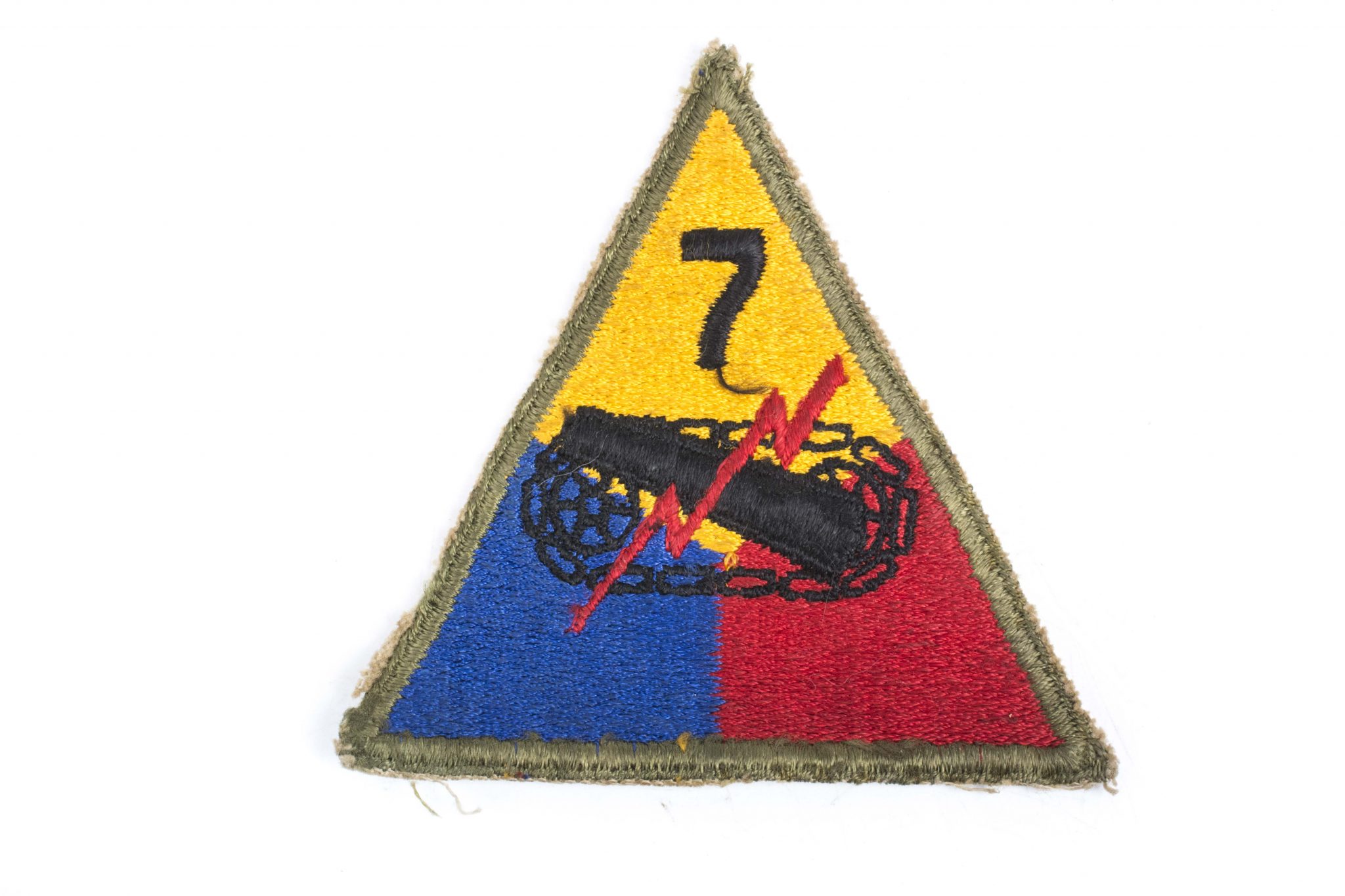 US 7th Armored division patch – Lucky Seventh – fjm44
