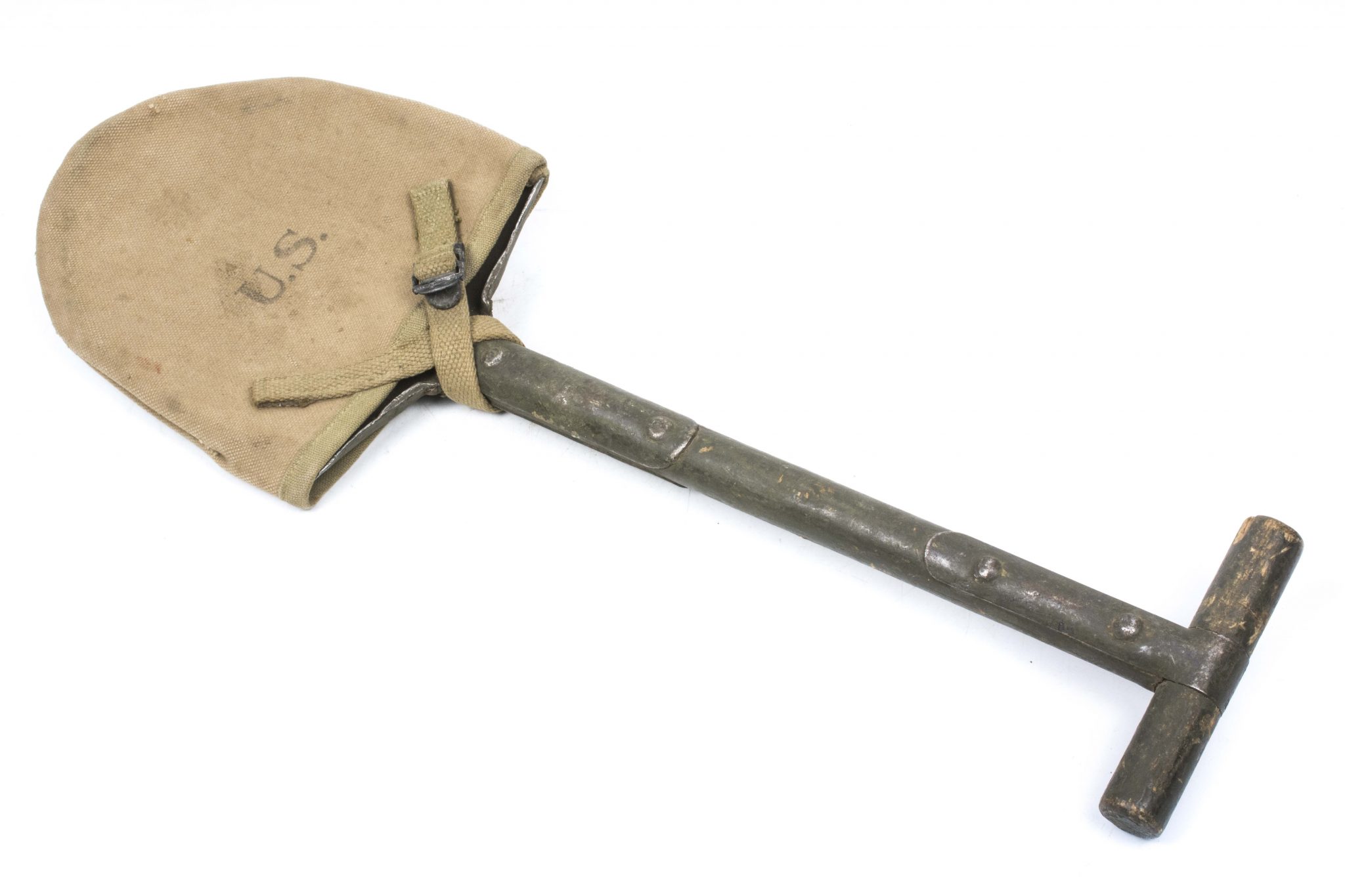 US T-handle shovel with cover marked Miller Hermer Inc. 1943 – fjm44