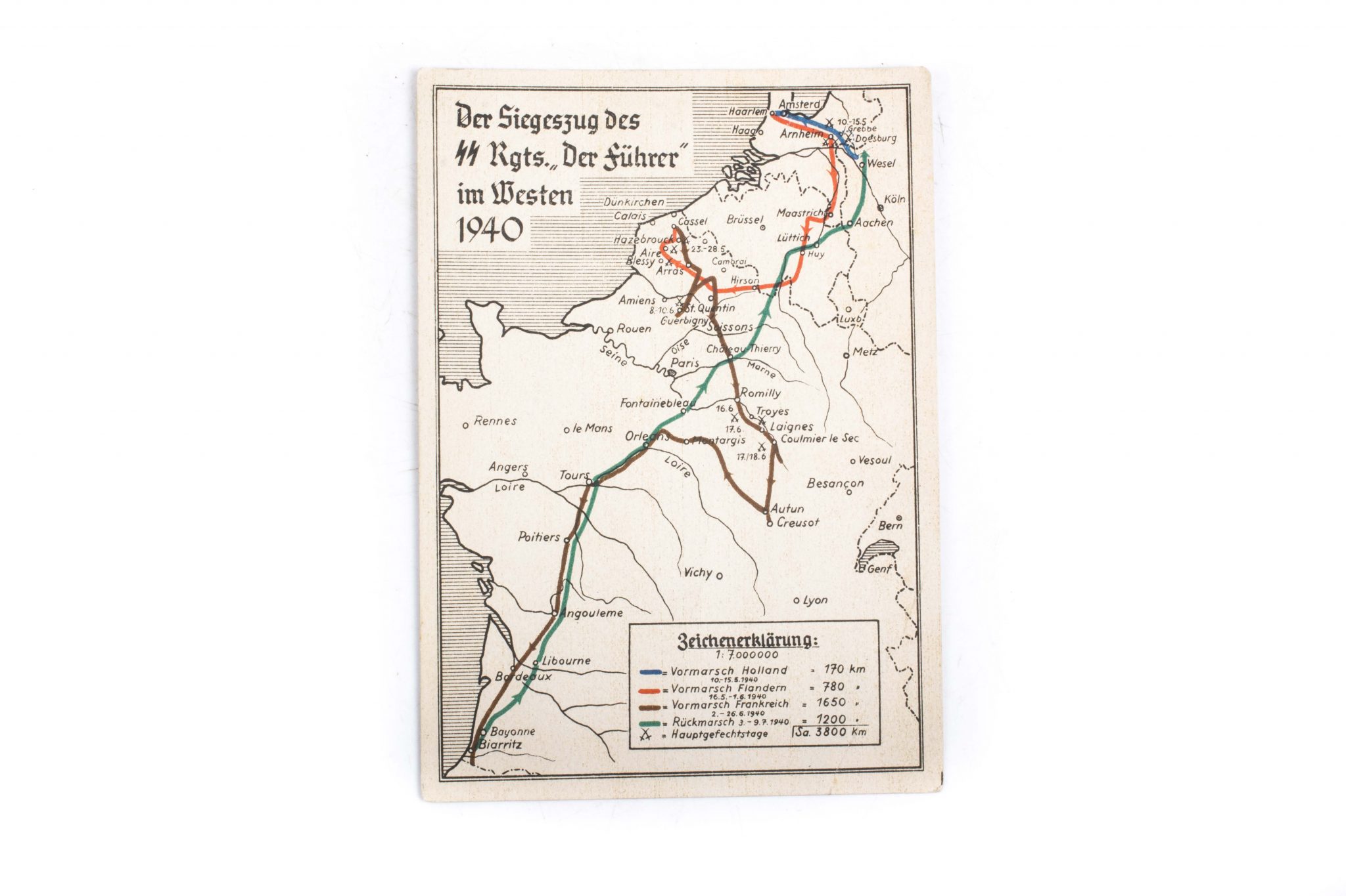 Rare Waffen-SS Postcard ‘Der Fuhrer’ – fjm44