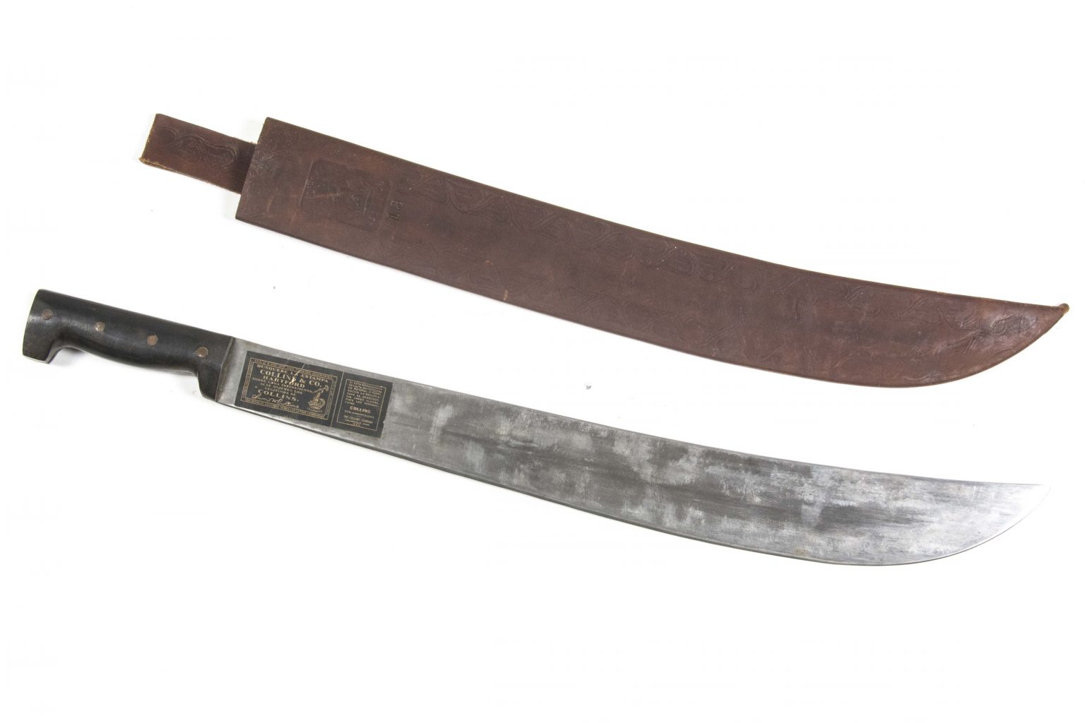 Unissued US Machete Collins & Co, factory label – fjm44