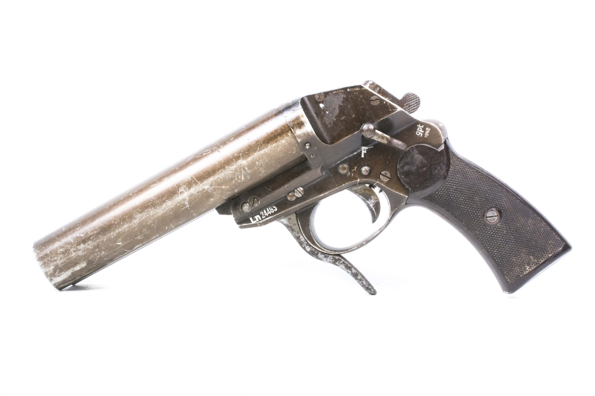 Double barreled flare gun Fliegerpistole L marked gpt 1942 – fjm44