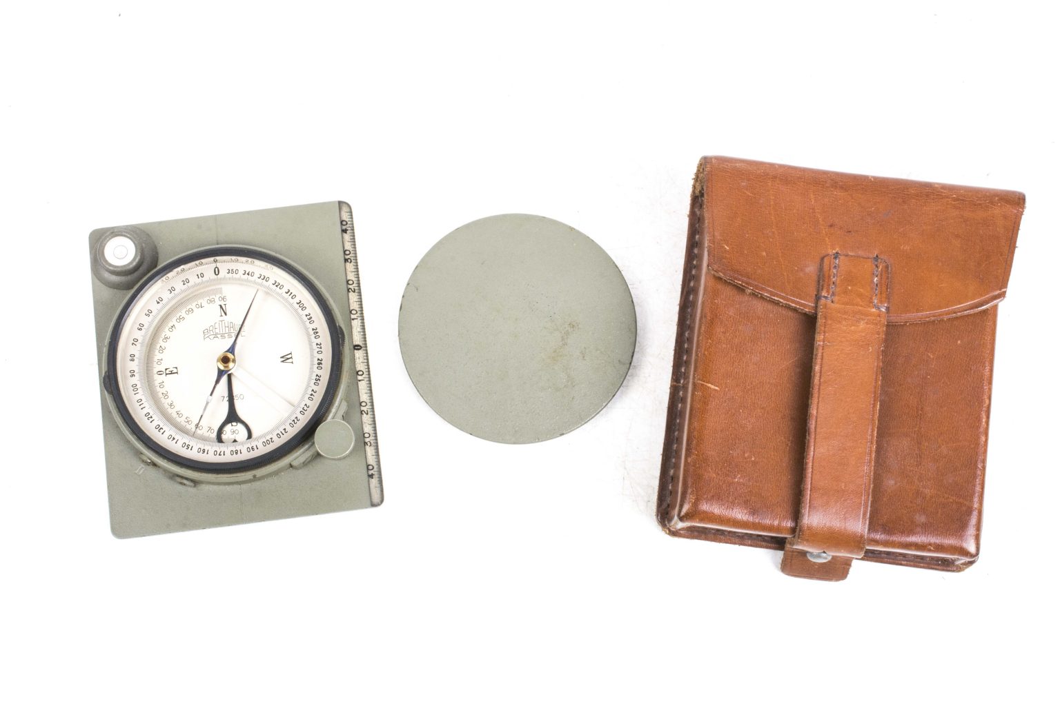 Rare cased map reading compass by Breithaupt Kassel – fjm44