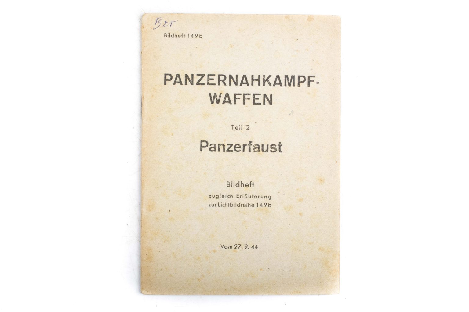 Rare Panzerfaust manual – fjm44