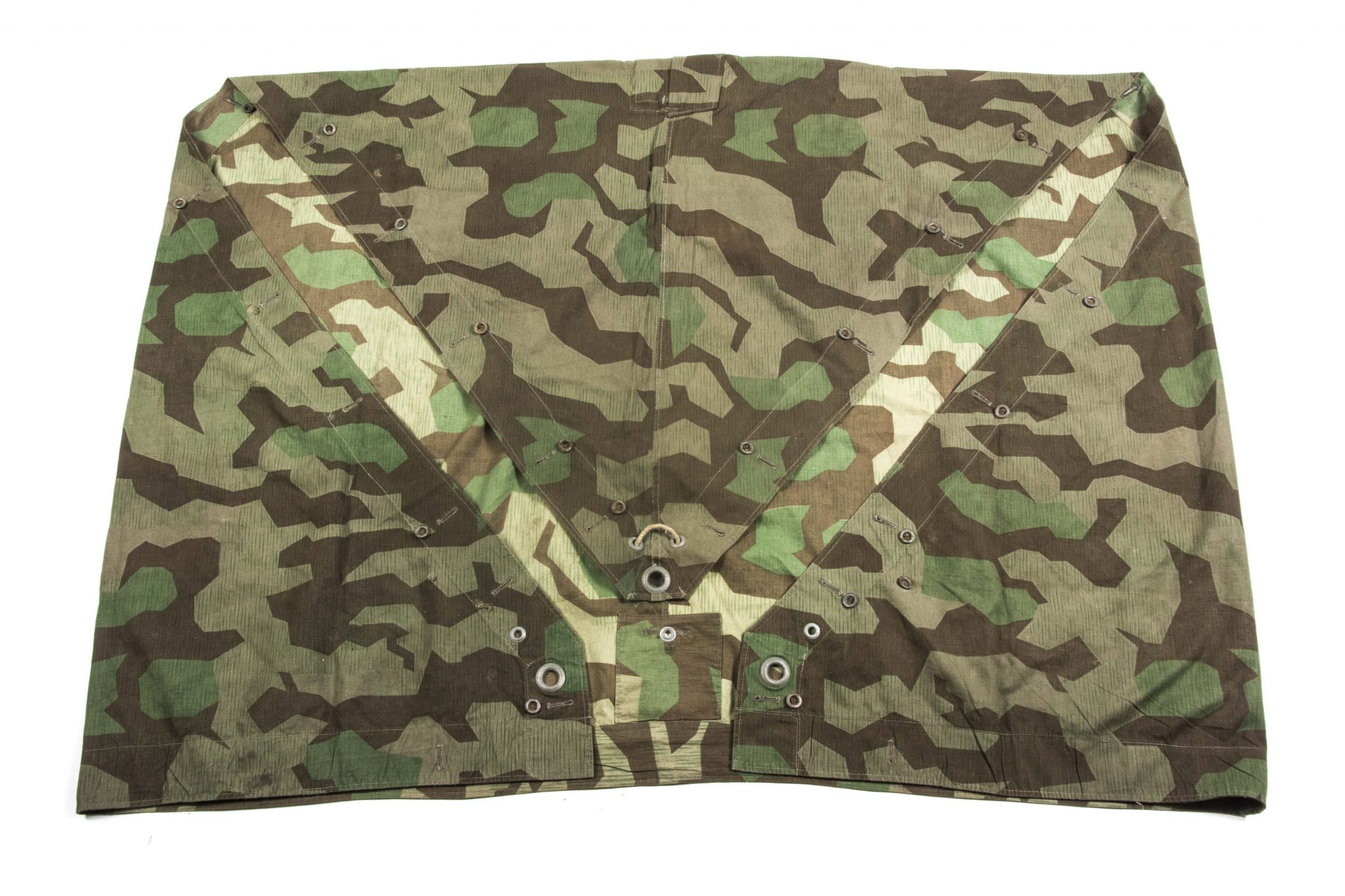 M31 Zeltbahn in Splittertarn camouflage with uncommon SS-Style grommet ...