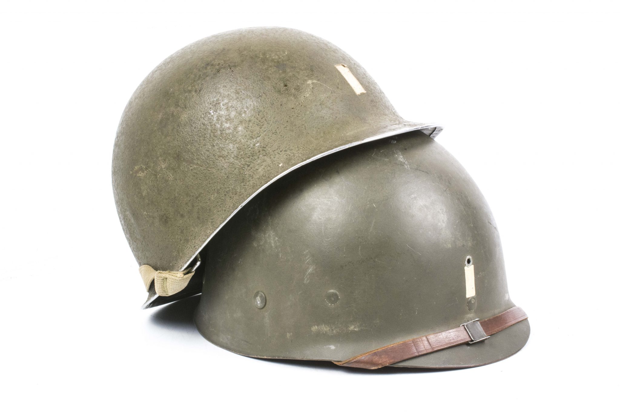 US M1 Fixed bale helmet with period Lieutenant markings – fjm44