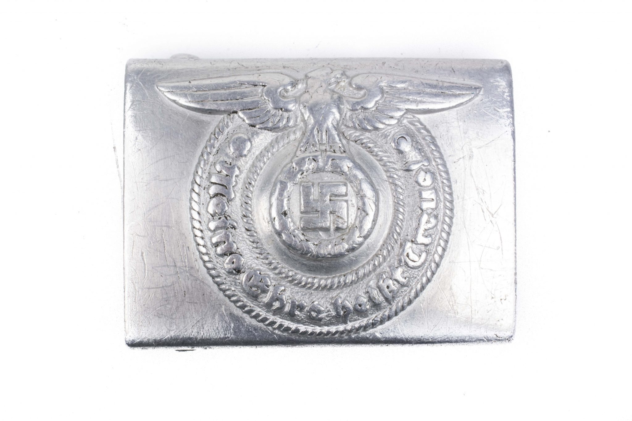 Aluminum Waffen-SS belt buckle marked RZM 36/40 ᛋᛋ – fjm44