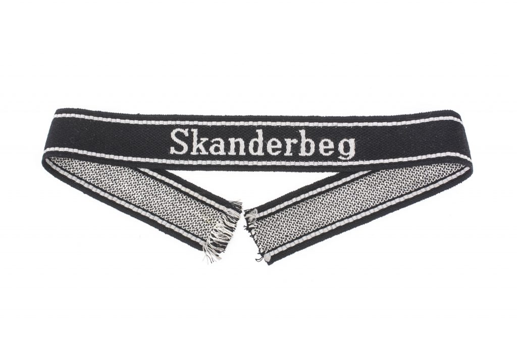Rare Waffen-SS cufftitle 21. SS-Gebirgsdivision ‘Skanderbeg’ – fjm44