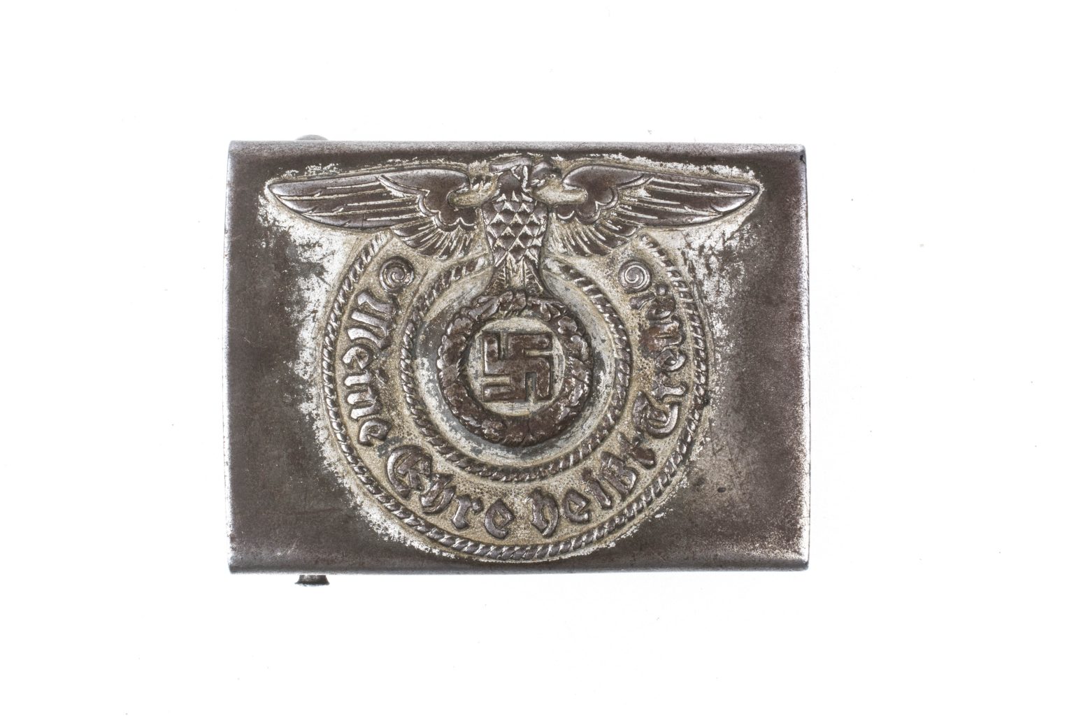 Steel Waffen-SS belt buckle marked RZM 155/40 ᛋᛋ – fjm44
