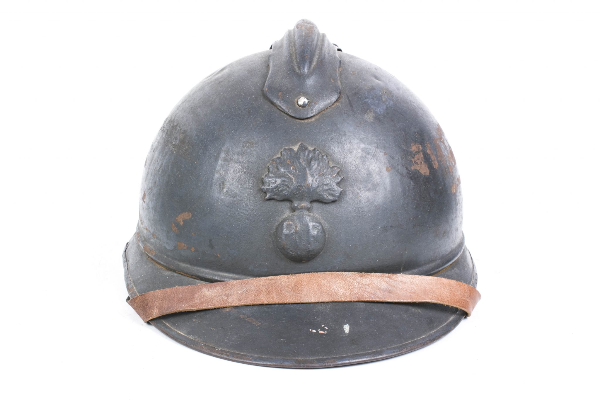 M1915 French Adrian helmet with infantry insignia – fjm44