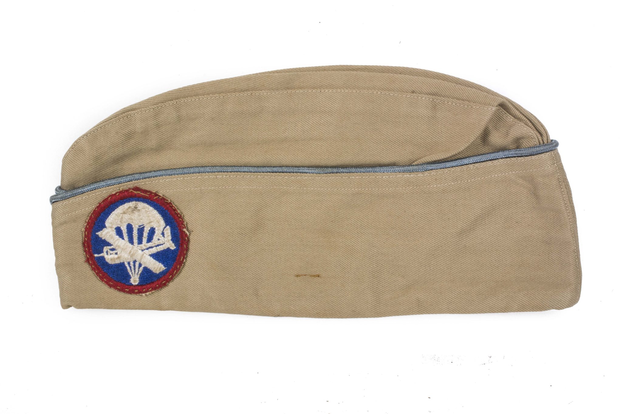 US khaki Garisson cap with combined glider parachute infantry patch – fjm44
