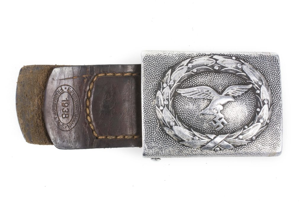 Interesting tabbed aluminium Luftwaffe belt buckle by Wiedmann 1938 ...