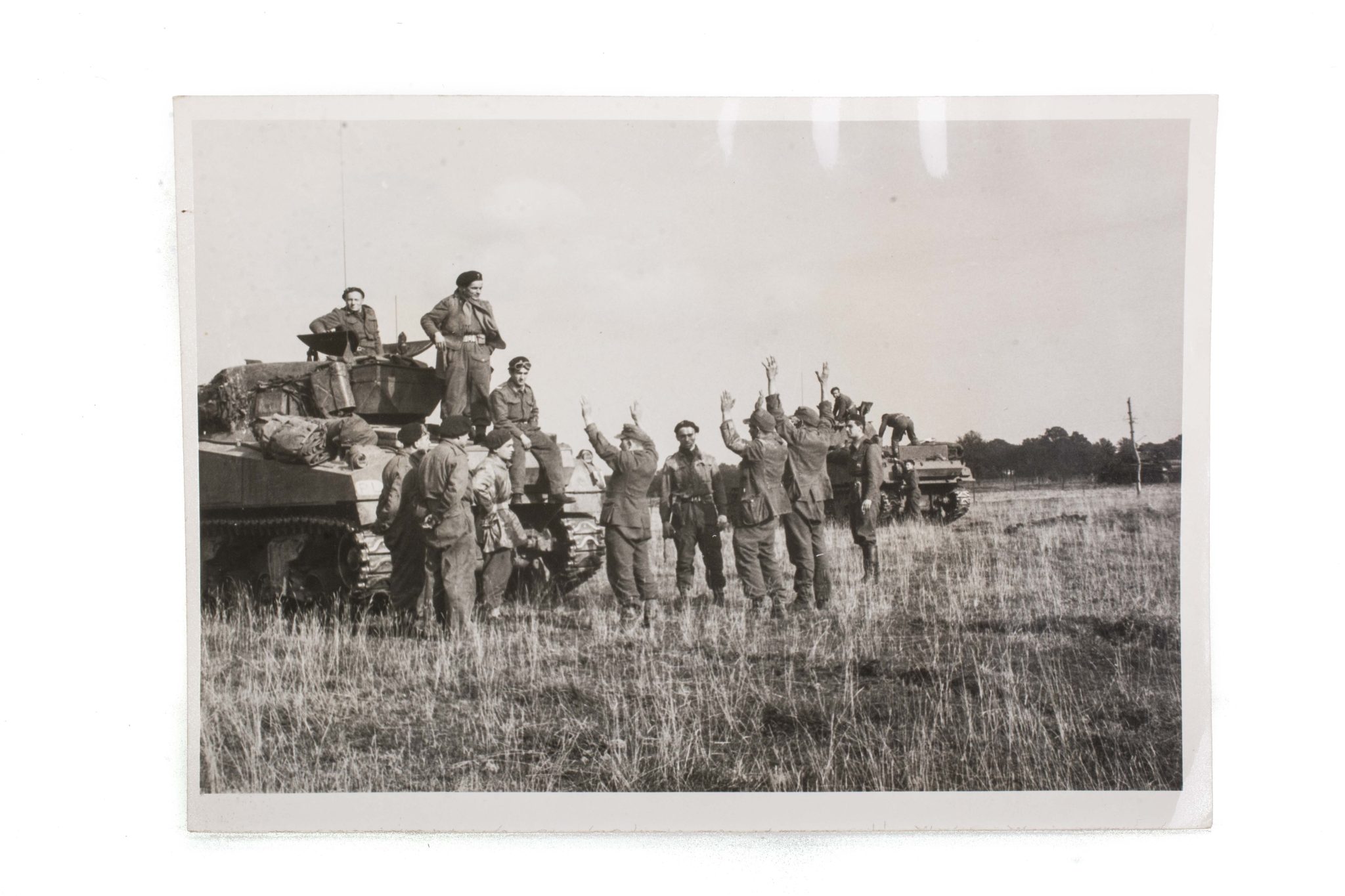 British press photo; German soldiers captured by the Poles in Holland ...