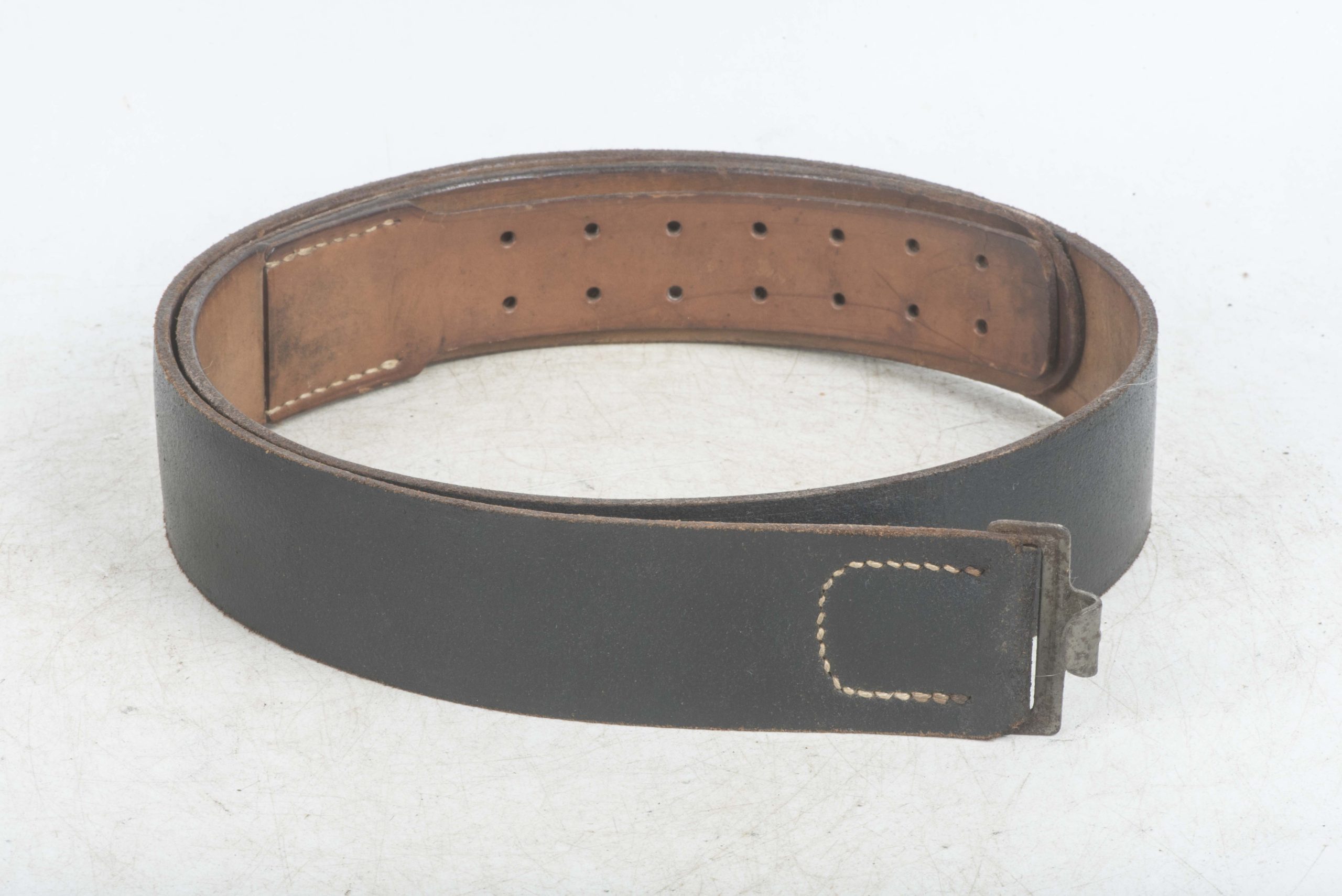 Unissued Luftwaffe EM / NCO equipment belt marked Gustav Vogel ...