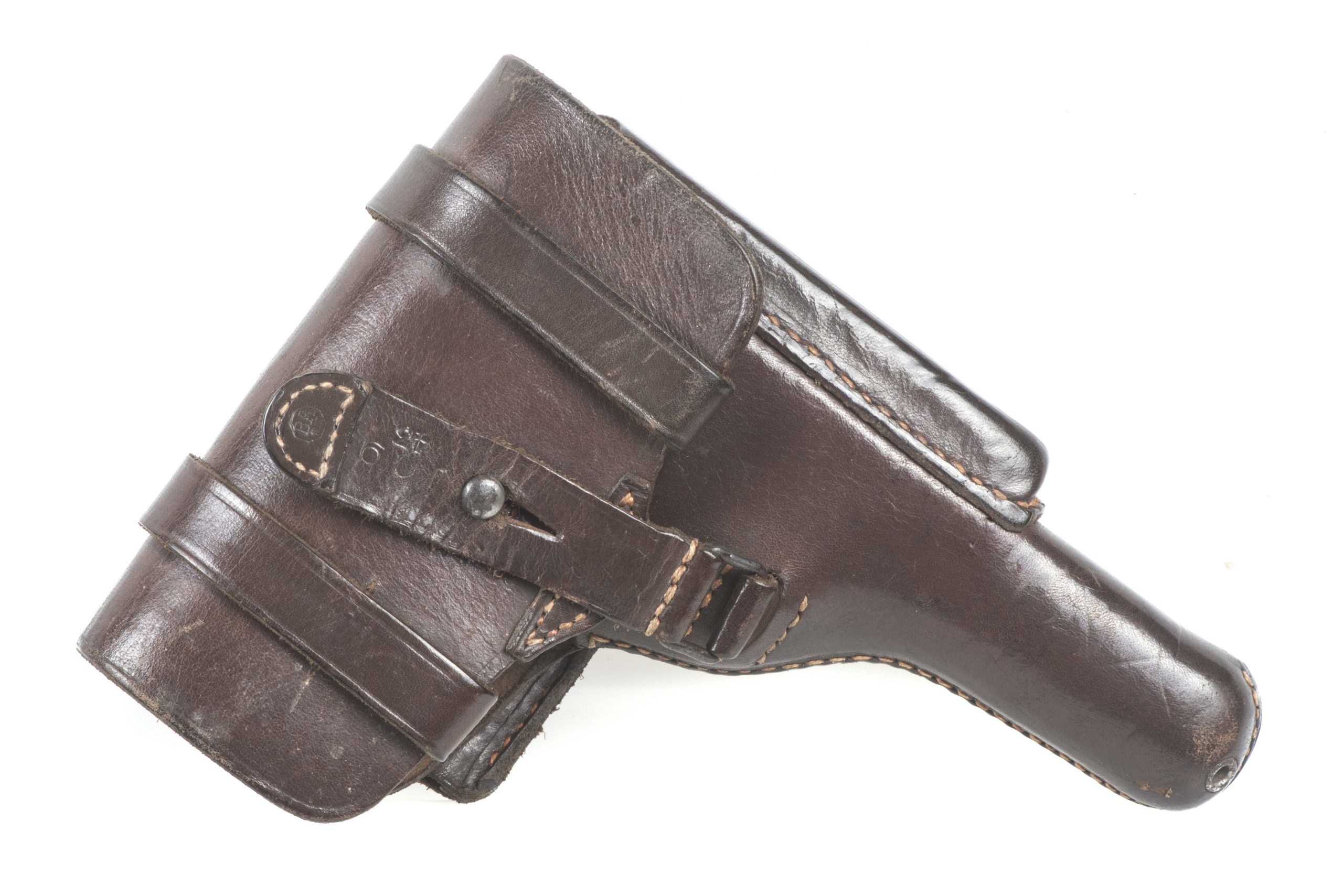 Textbook chocolate brown Luftwaffe issue FN 1922 holster – fjm44